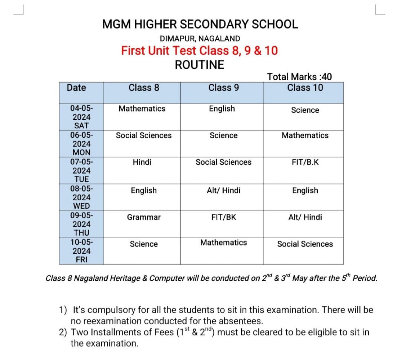 Mar Gregorious Memorial School Dimapur